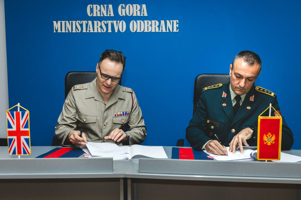 Potpisan Plan bilateralne saradnje ministarstava odbrane Crne Gore i Velike Britanije