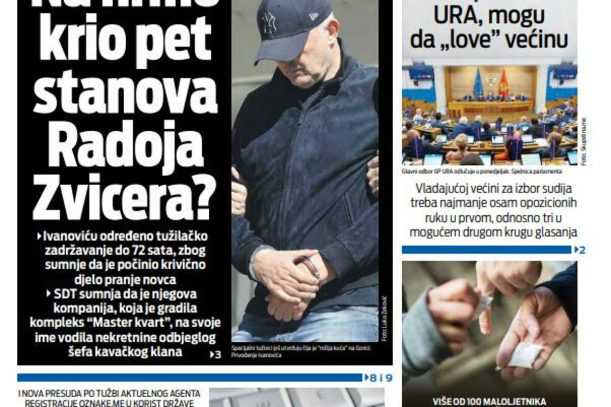 Naslovna strana "Vijesti" za 11. oktobar 2025.